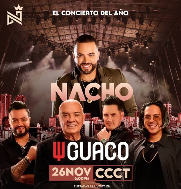 Nacho y Guaco se unen para el "concierto del año" en Caracas
